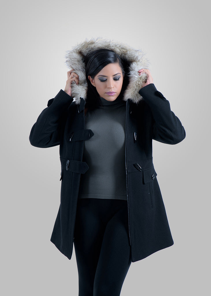 CAILIN - CONCEALED ZIPPER COAT WITH TOGGLE CLOSURE – amettacoat.com