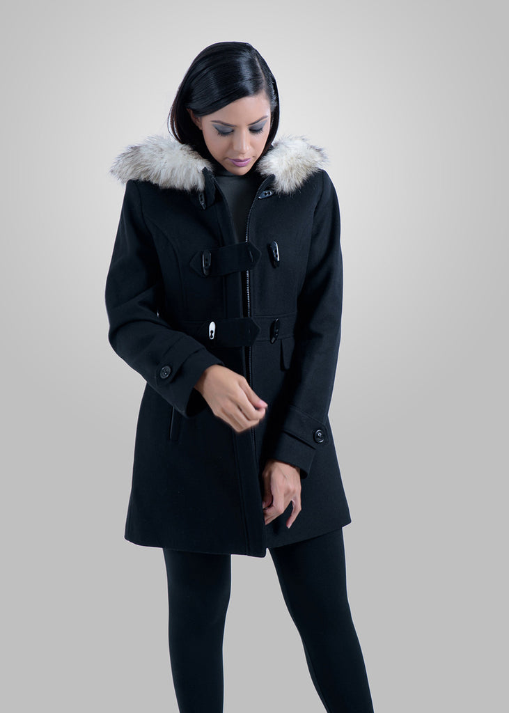 CAILIN - CONCEALED ZIPPER COAT WITH TOGGLE CLOSURE – amettacoat.com